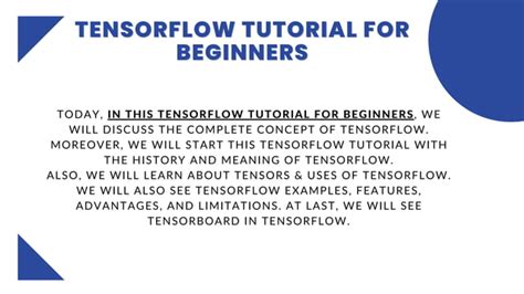 Tensorflow Tutorial For Beginnerspdf Computing Technology And Computing