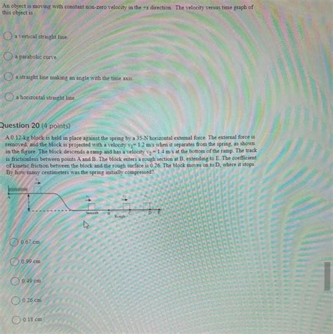 solved an object is moving with constant non zero velocity