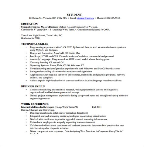 FREE 11 Sample Computer Science Resume Templates In PDF MS Word