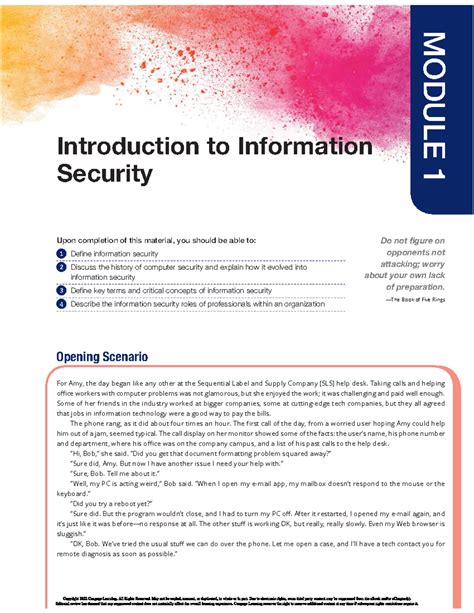 Principles Of Information Security 7e Module 1 Do Not Figure On
