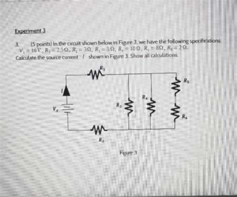 solved experiment 3 3 5 points in the circuit shown below