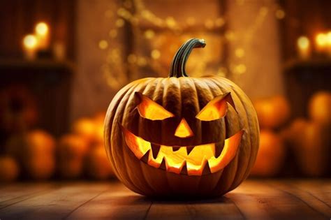 Premium Photo Halloween Delights A Spooktacular Collection Of Pumpkin Art Designs And Creepy