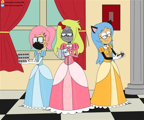 Commissions The Three Nerdy Princesses By Eagc7 On Deviantart