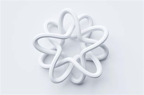 Premium Photo 3d Illustration Of A White Node Fantastic Shape Simple Geometric Shapes