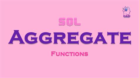 توابع جمع آوری در sql aggregate functions هادی محمدیان
