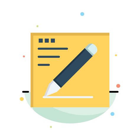 Browser Pencil Text Education Abstract Flat Color Icon Template