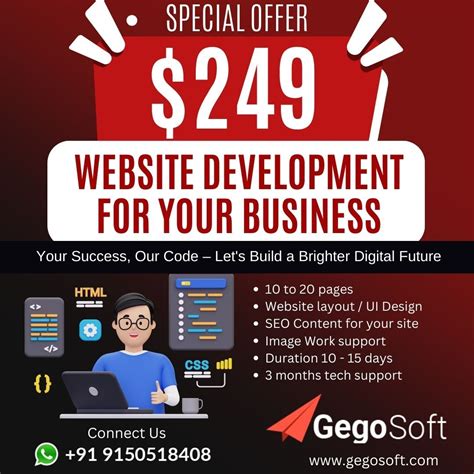 Special Offer Wordpress Website Development Gegosoft Technologies