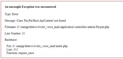 Integrating PHP Paypal SDK RestAPI In Codeigniter Stack Overflow