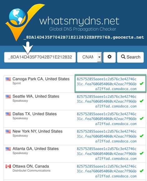 domain control validation by dns cname method