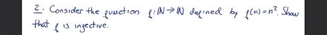 solved consider the puuction f n→n ﻿defined by f n n2
