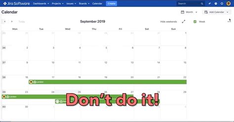 delete or remove a calendar on jira server data center