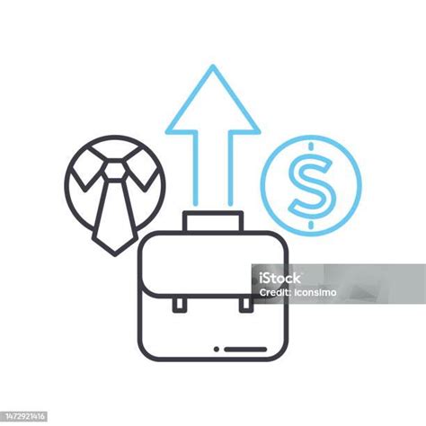 경력 성장 라인 아이콘 개요 기호 벡터 일러스트 레이 션 개념 기호 개념에 대한 스톡 벡터 아트 및 기타 이미지 개념 개발