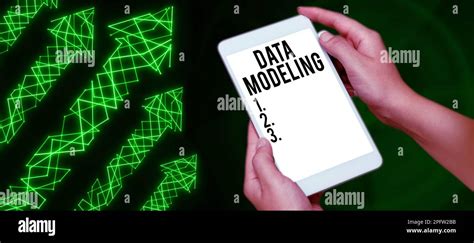Text Sign Showing Data Modeling Internet Concept Process Of Transferring Data Between Data