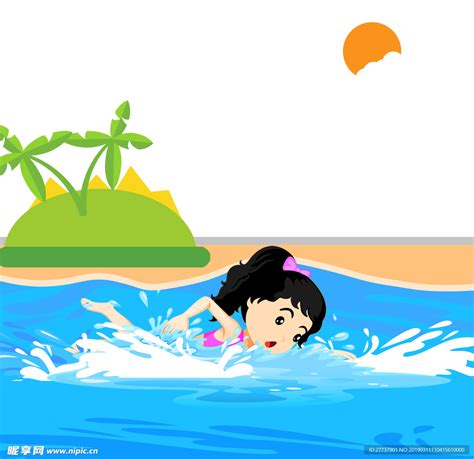 卡通游泳设计图 广告设计 广告设计 设计图库 昵图网