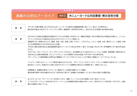 【サマリー公開】海外舞台映像アーカイブに関する調査 ｜epad｜デジタルアーカイブを活用して舞台芸術を未来と世界へ