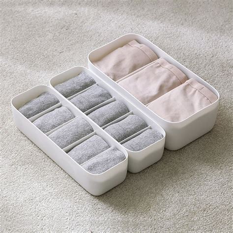Benben 5 그리드 속옷 수납 박스 팬티 부문 양말 주최자 선반 용 플라스틱 옷장 언더 베드서랍 제작자 Aliexpress