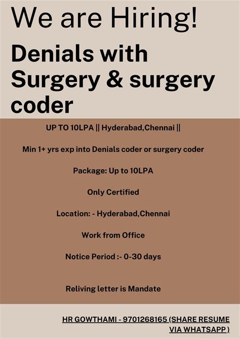 Lakshmi Gowthami Deevi On Linkedin Denials Surgery Denialswithsurgery Medicalcoding