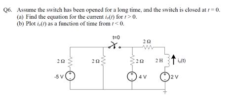 Solved Q Assume The Switch Has Been Opened For A Long Chegg Com
