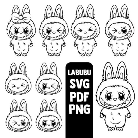 Labubu Print Coloring Etsy