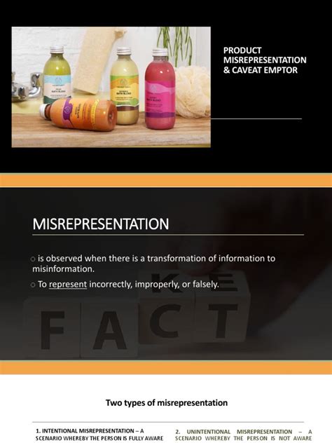 Lesson 3 Product Misrepresentation And Caveat Emptor Pdf Pdf Deception Misrepresentation