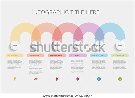 Visually Appealing Timeline Infographic Six Milestones Stock Vector Royalty Free 2593774657