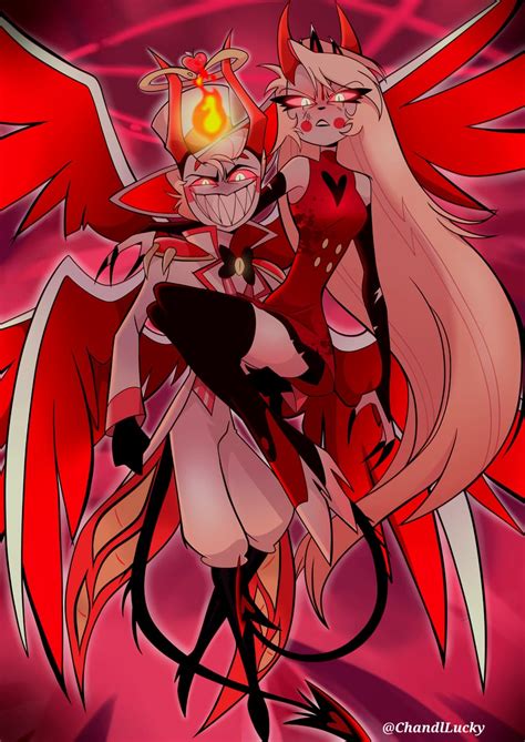 Charlie Morningstar And Lucifer Morningstar Hazbin Hotel Drawn By