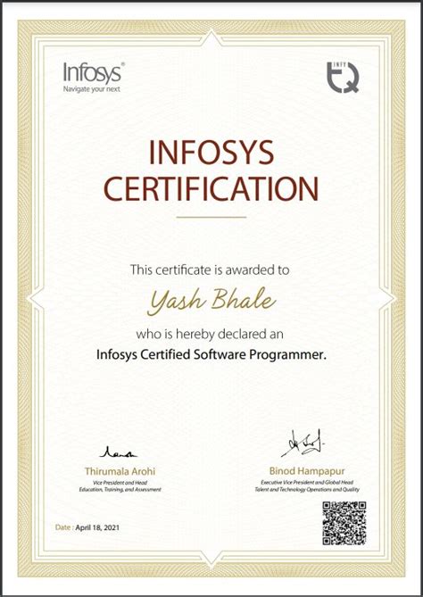 Yash Bhale On Linkedin Hello Everyone An Year Ago I Appeared For Infosys Certification Exam