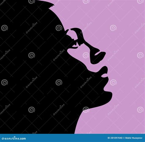 A Captivating Girl Profile Vector Image Stock Illustration