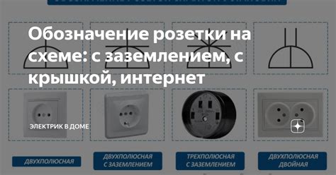 Обозначение розетки на схеме с заземлением с крышкой интернет Электрик в доме Дзен