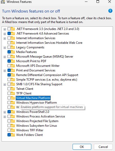 Android 模拟器的硬件加速 AEHD 在装有 Windows 11 Home 的笔记本电脑上无法工作已停止状态