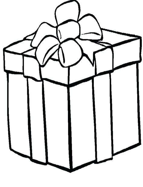 Birthday Present Coloring Page At Free Printable