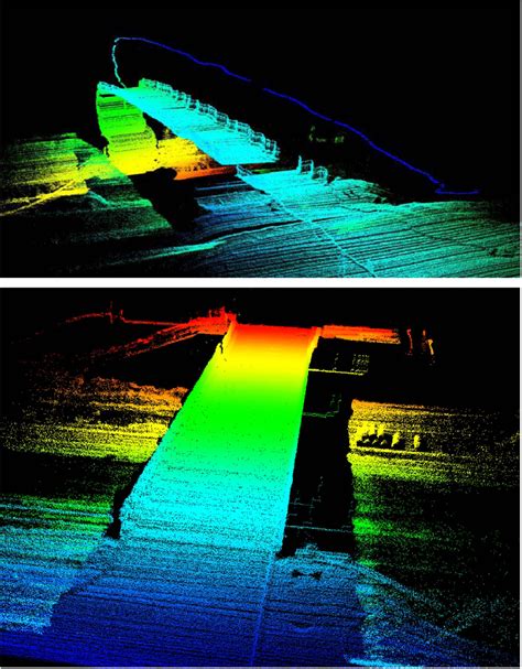Lidar Scan Of Bridge Deck A Before And B After Altitude Estimate Download Scientific