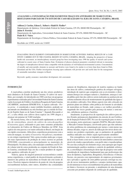 Pdf Evaluating Trace Element Contamination In Mariculture Activities