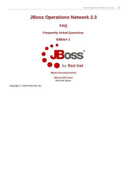 JBoss Operations Network FAQ Red Hat Customer Portal