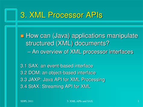 Ppt 3 Xml Processor Apis Powerpoint Presentation Free Download Id