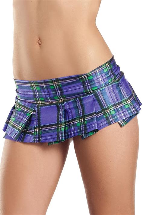 Purple Plaid Mini Skirt Costume Skirts Afashion