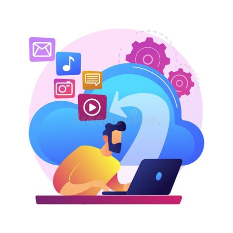 Cloud Based Engine Abstract Concept Vector Illustration Stock Vector Illustration Of Hosting