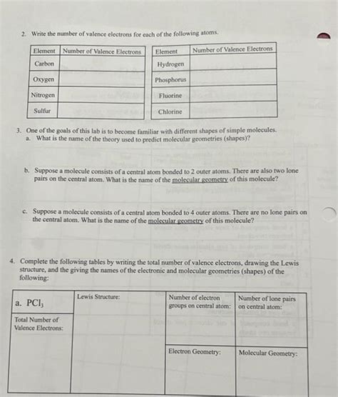 Solved PreLab Molecular Modeling Chemical Bonding Chegg Com