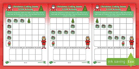 Christmas Coding Santa Stem Activity F 2 Coding Resources