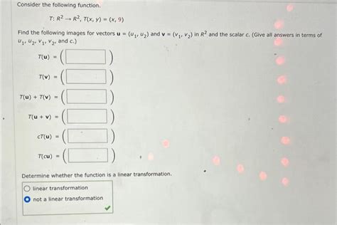 solved consider the following function t r2→r2 t x y x 9