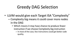 LLVM Instruction Selection PPT