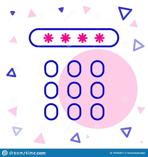 Line Password Protection And Safety Access Icon Isolated On White Background Security Safety