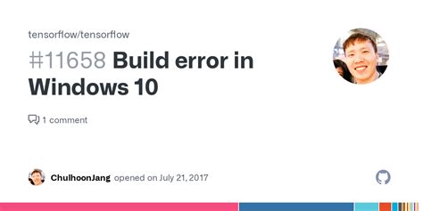 Build Error In Windows 10 Issue 11658 Tensorflow Tensorflow GitHub