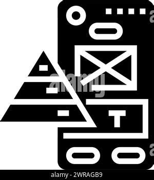 Hierarchy Ux Ui Design Glyph Icon Vector Hierarchy Ux Ui Design Sign Isolated Symbol