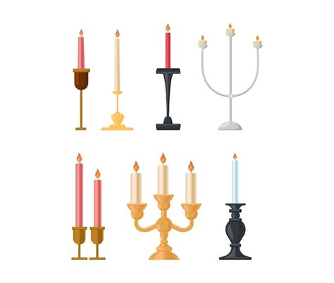 Premium Vector Vector Collection Candles