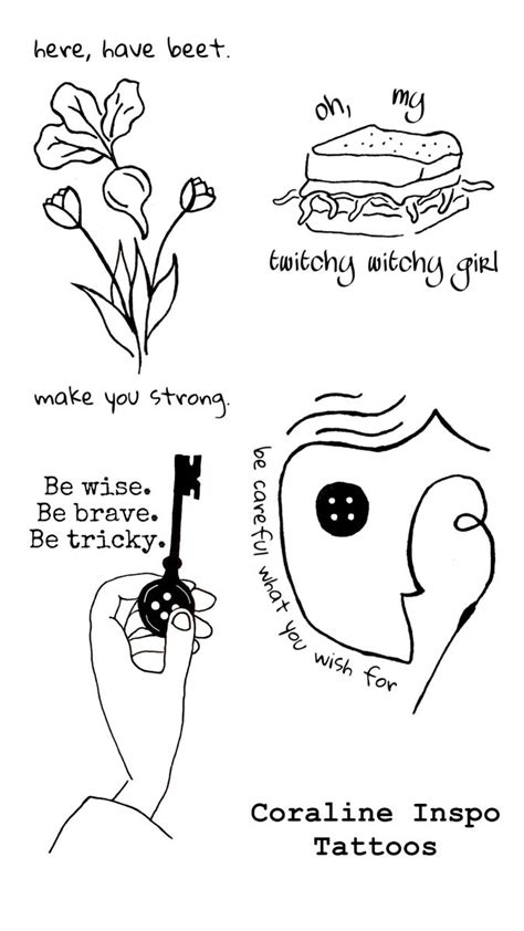 Coraline Tatt Designs By Me Pt 2 Coraline Tattoo Coraline Quotes Coraline Movie