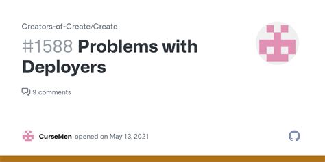 Problems With Deployers Issue Creators Of Create Create GitHub
