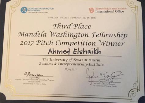Ahmed Elshaikh On Linkedin I Have Been Awarded As One Of The African