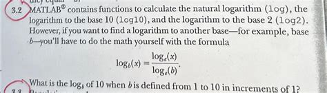 Solved Matlab Contains Functions To Calculate The Natural