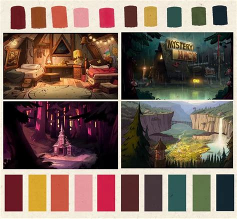 Gravity Falls 2012 Color Palette Color Palette Online Movie Color Palette Color Script Gravity Falls 2012 Color Palette Color Palette Online Movie Color Palette Color Script